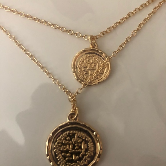 Amber Sceats | Jewelry | New Double Coin Necklace | Poshmark